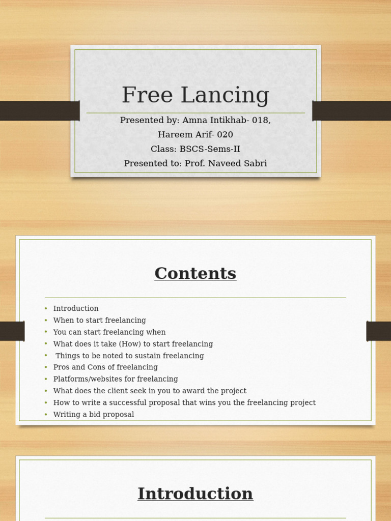 Presentation English (Freelancing) | PDF