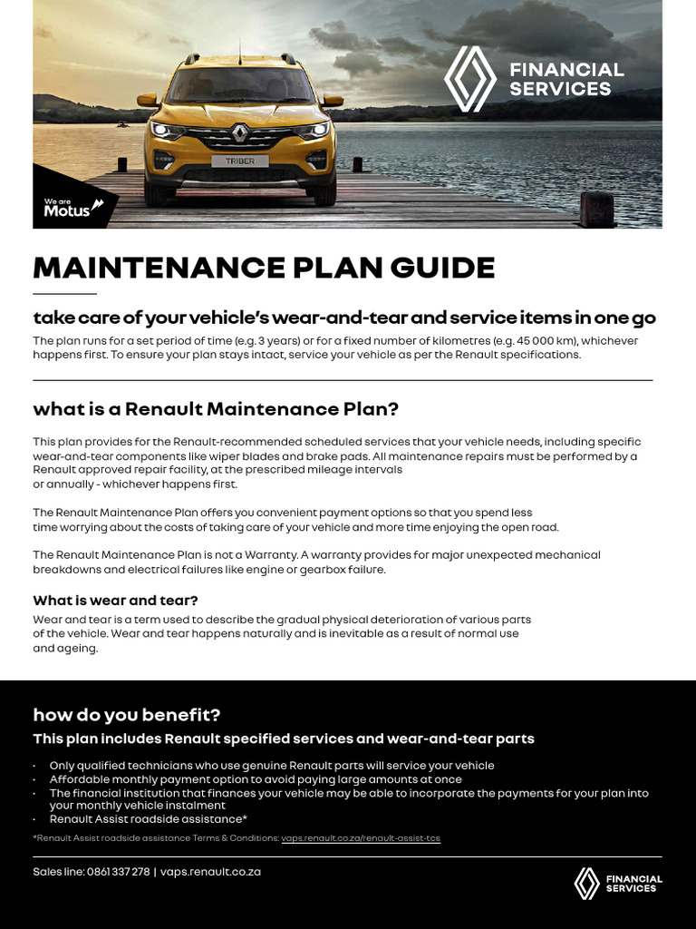Renault Maintenance Plan Guide | PDF | Car | Land Vehicles