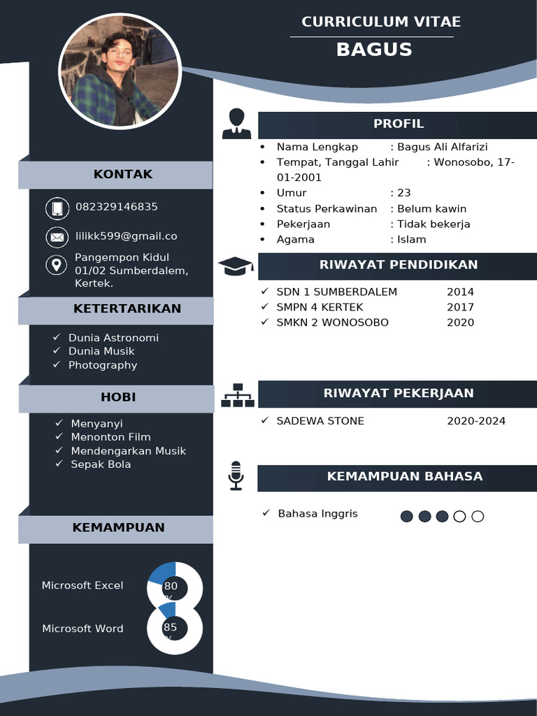 Latihan CV Dan Surat Lamaran 4 | PDF