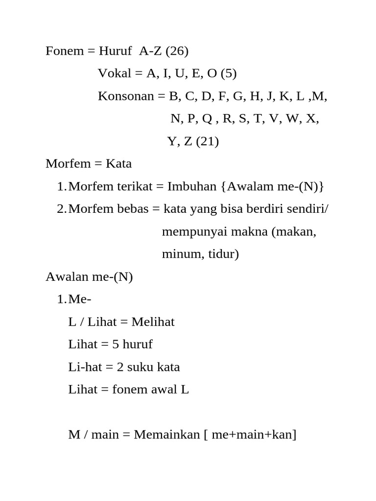 Awalan Me - (N) | PDF