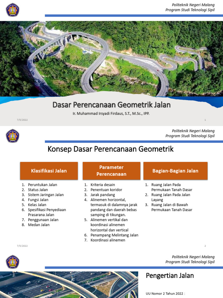 Dasar Perencanaan Geometrik Jalan | PDF