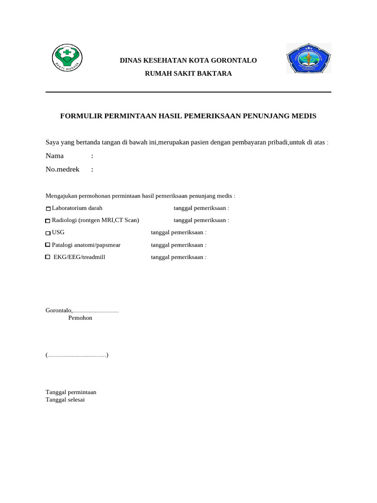 Form Radiologi, CT Scan, Usg | PDF