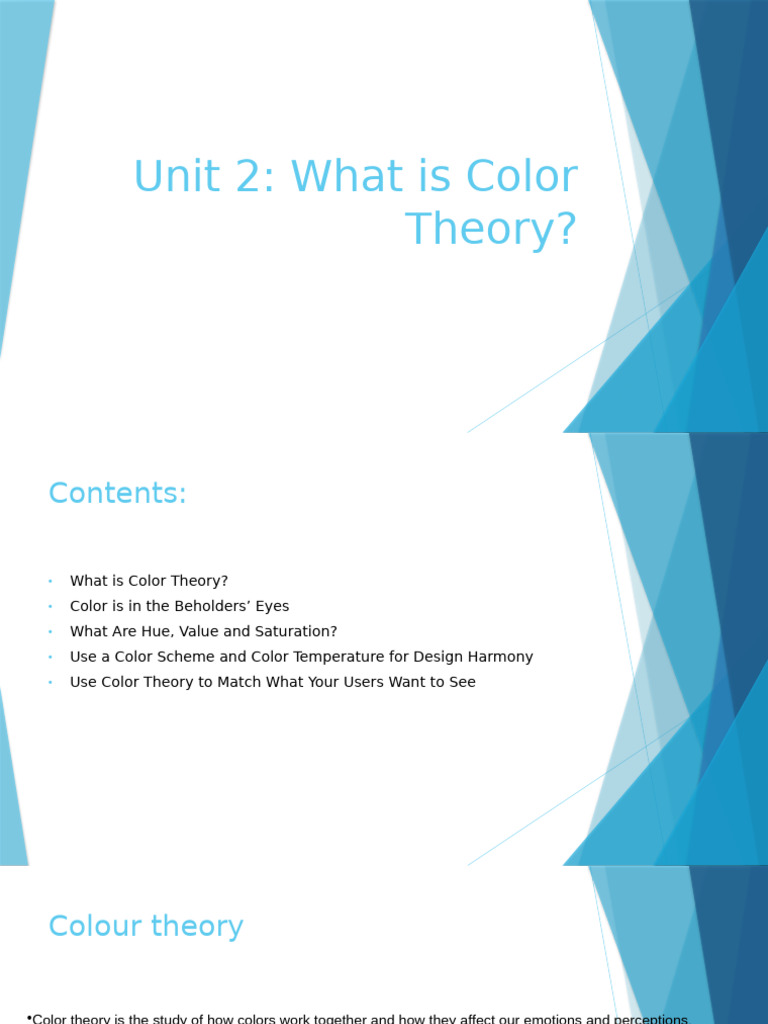 Unit 2 Colour Theory | PDF