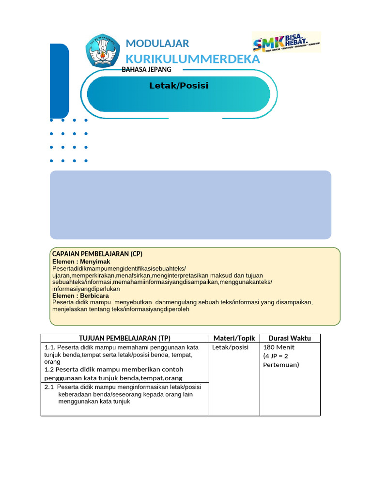 Modul Letak Posisi | PDF