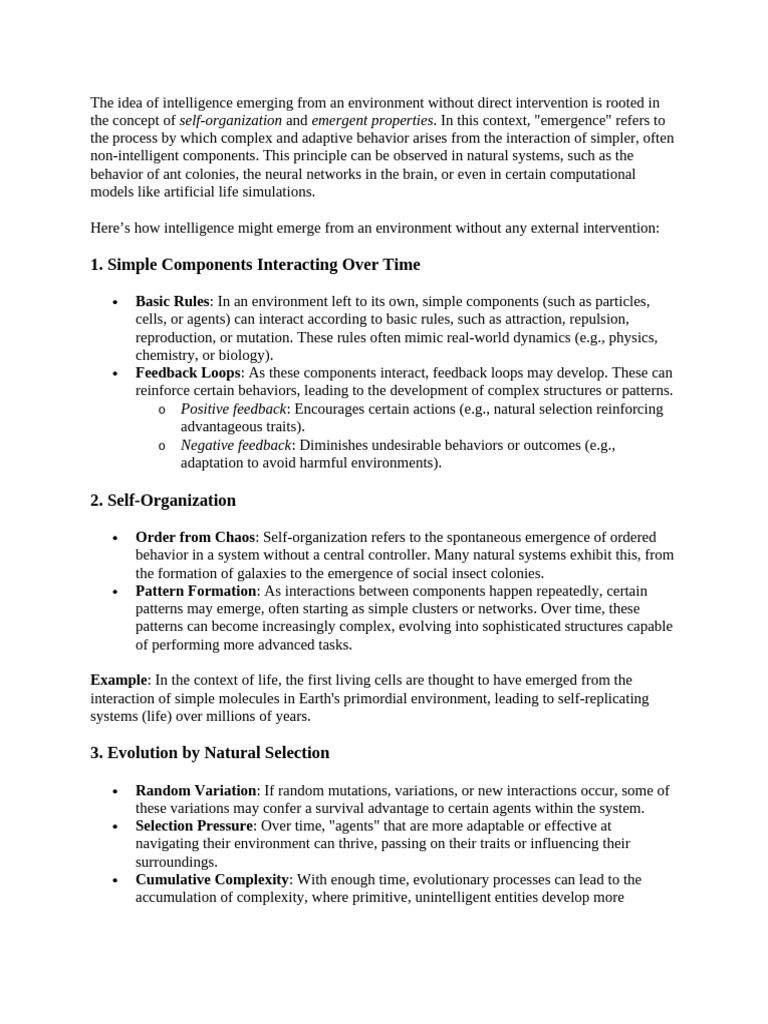 Emergent Intelligence | PDF