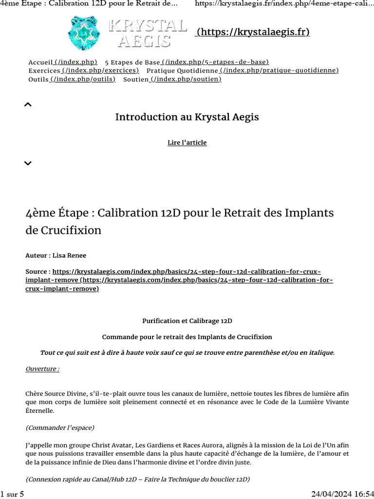 Calibration 12D pour Retrait d'Implants | PDF | Dieu | Religion et ...
