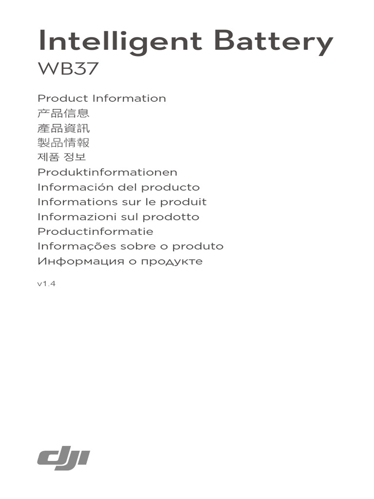 WB37 Intelligent Battery Info v1.4 Multi | PDF