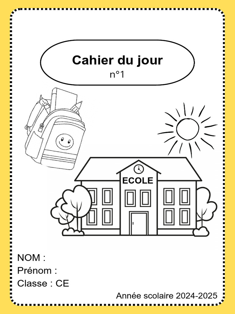 Page de Garde Cahier Du Jour | PDF