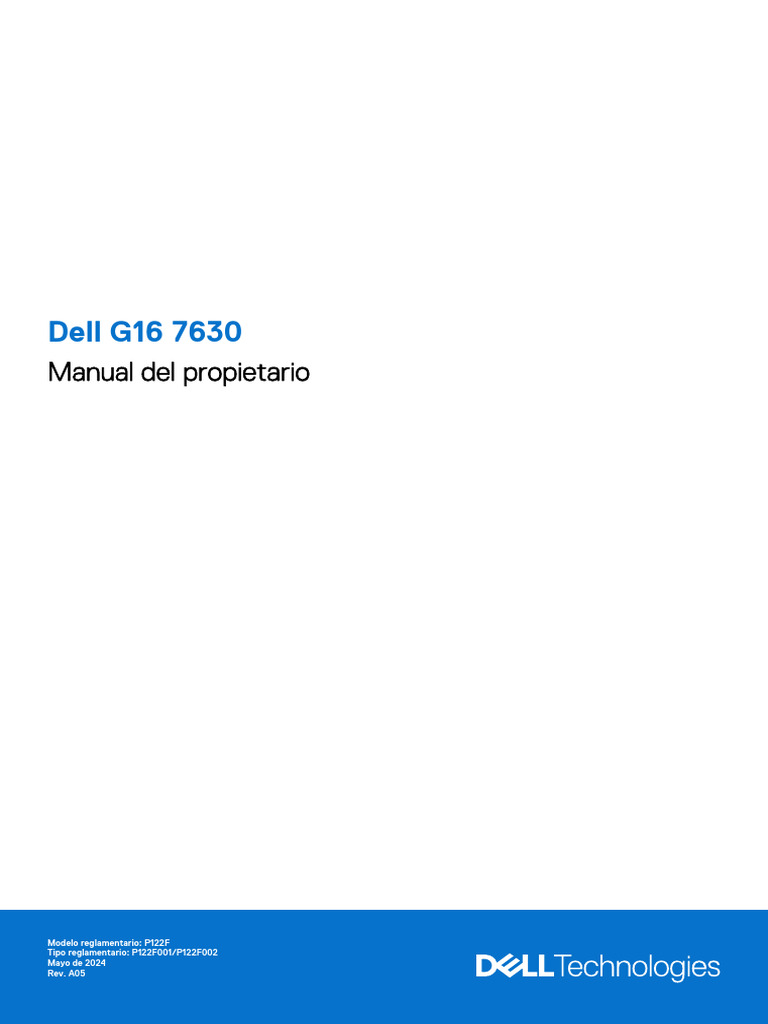 Dell g16 7630 Owners Manual Es XL | PDF