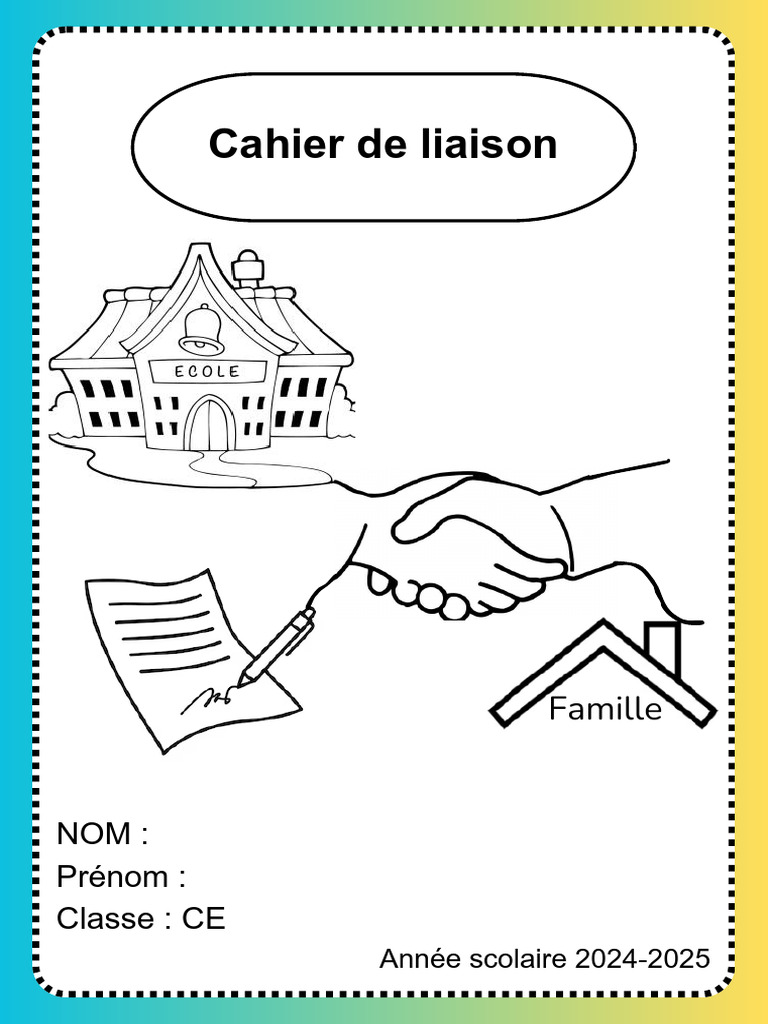 Page de Garde Cahier de Liaison | PDF
