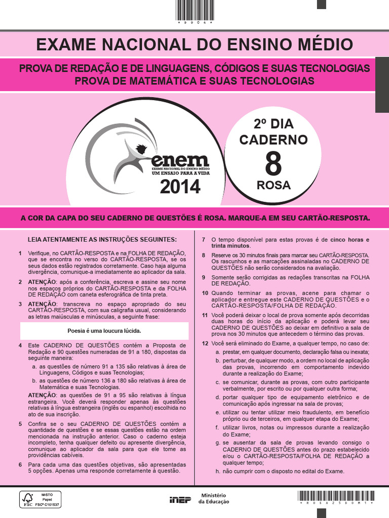 Enem 2019 e 2014 | PDF
