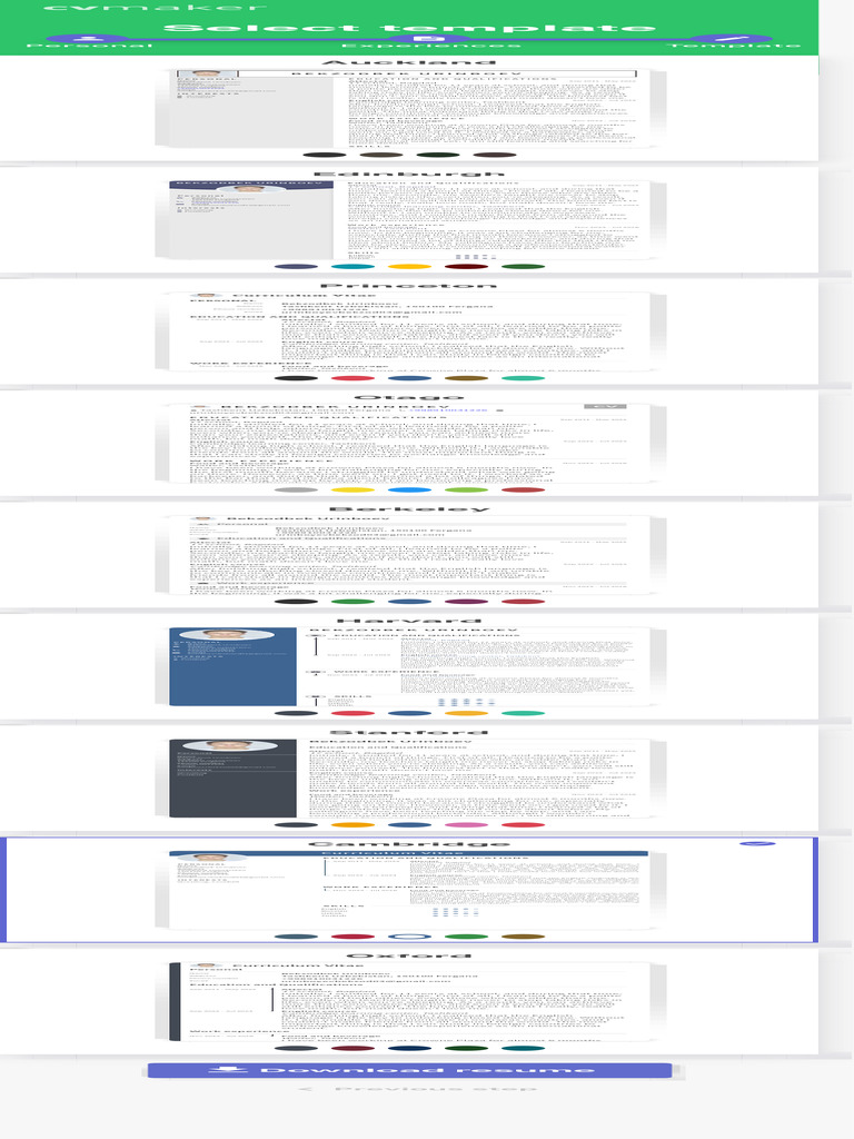Select Template: Auckland | PDF