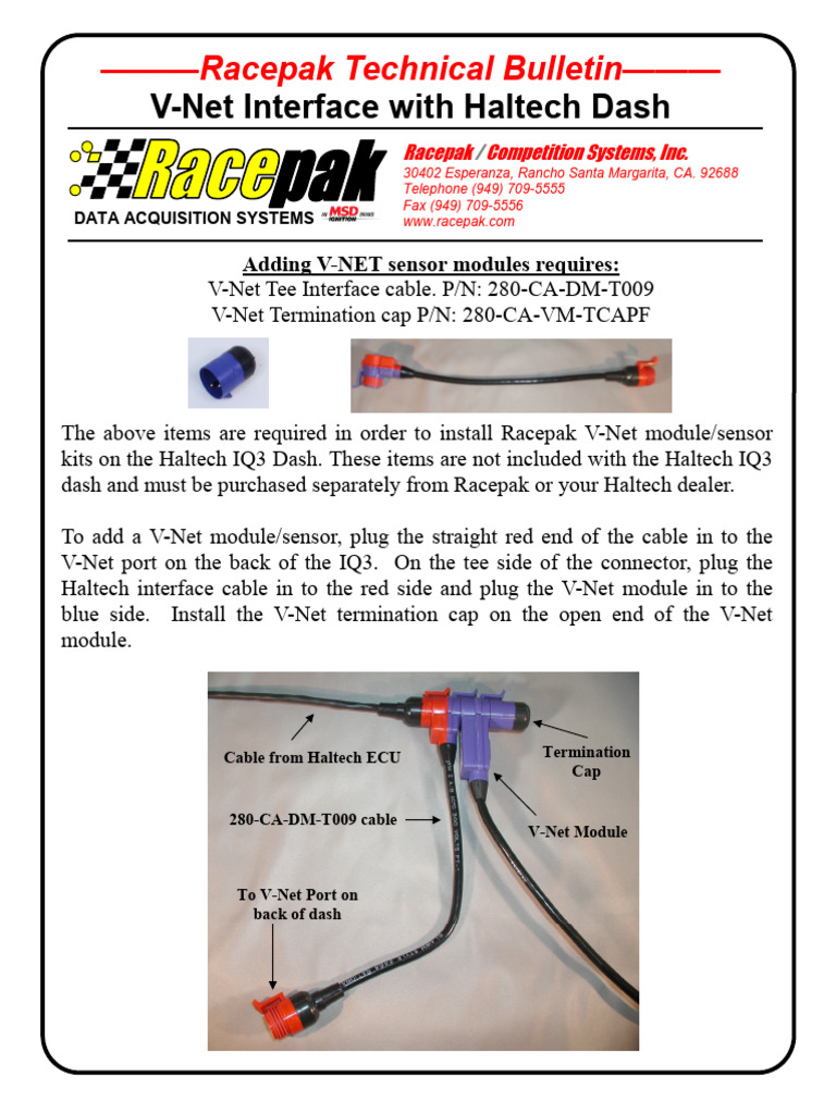Haltech V Net Cable | PDF