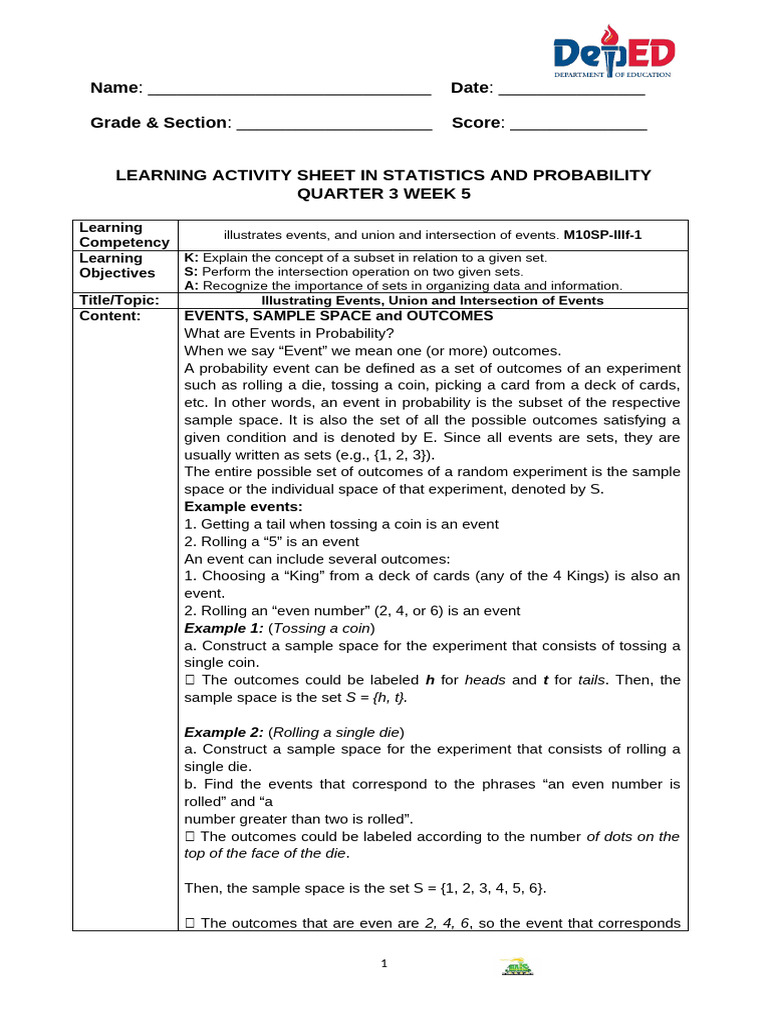LAS - Math 10 Quarter 3 Week 5 | PDF