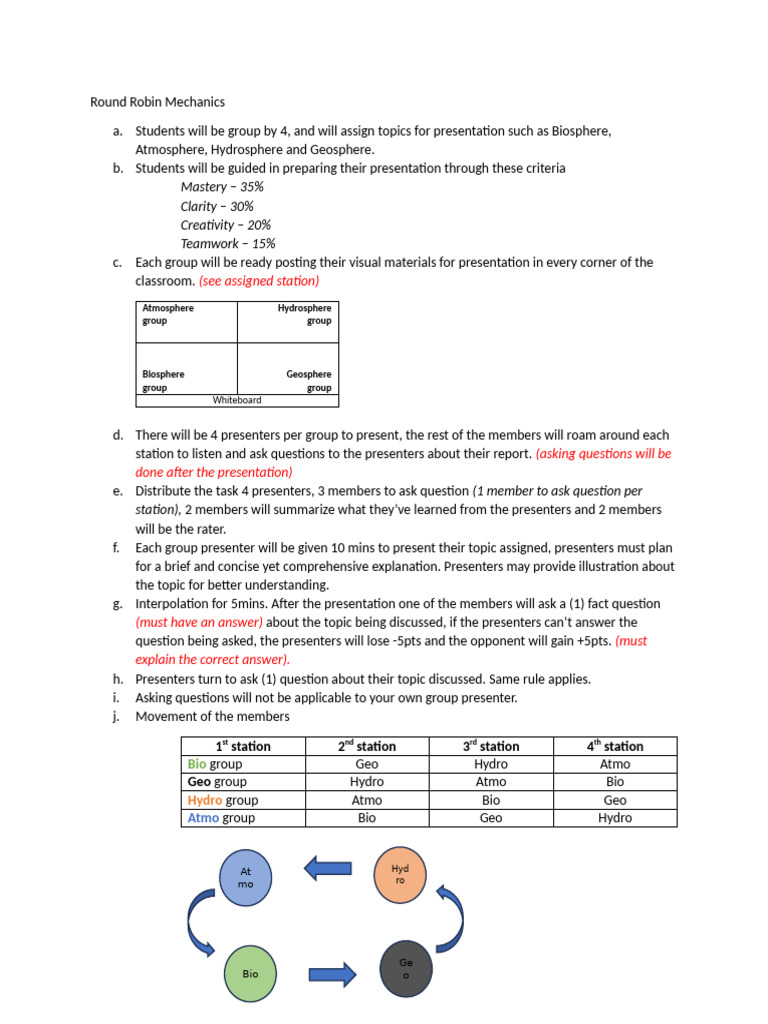Round Robin Mechanics | PDF
