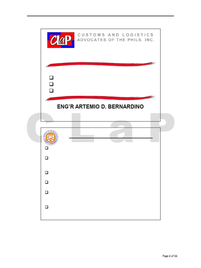 PH Tariff Commission | PDF