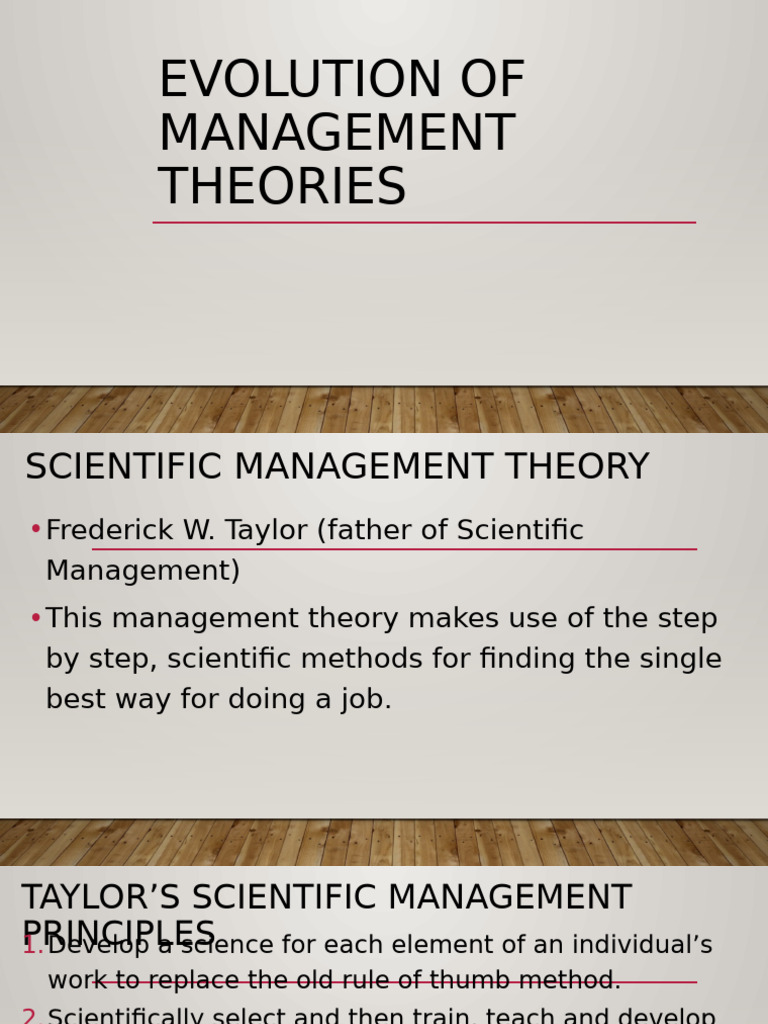 2 Evolution of Management Theories | PDF