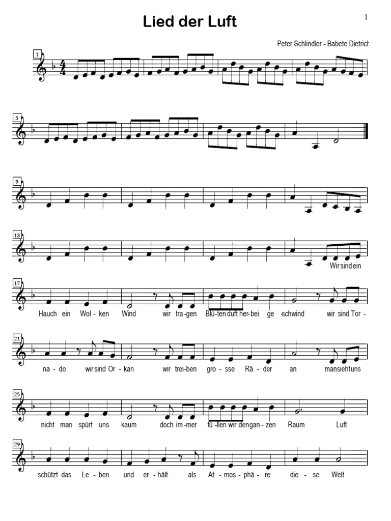 Lied Der Luft | PDF