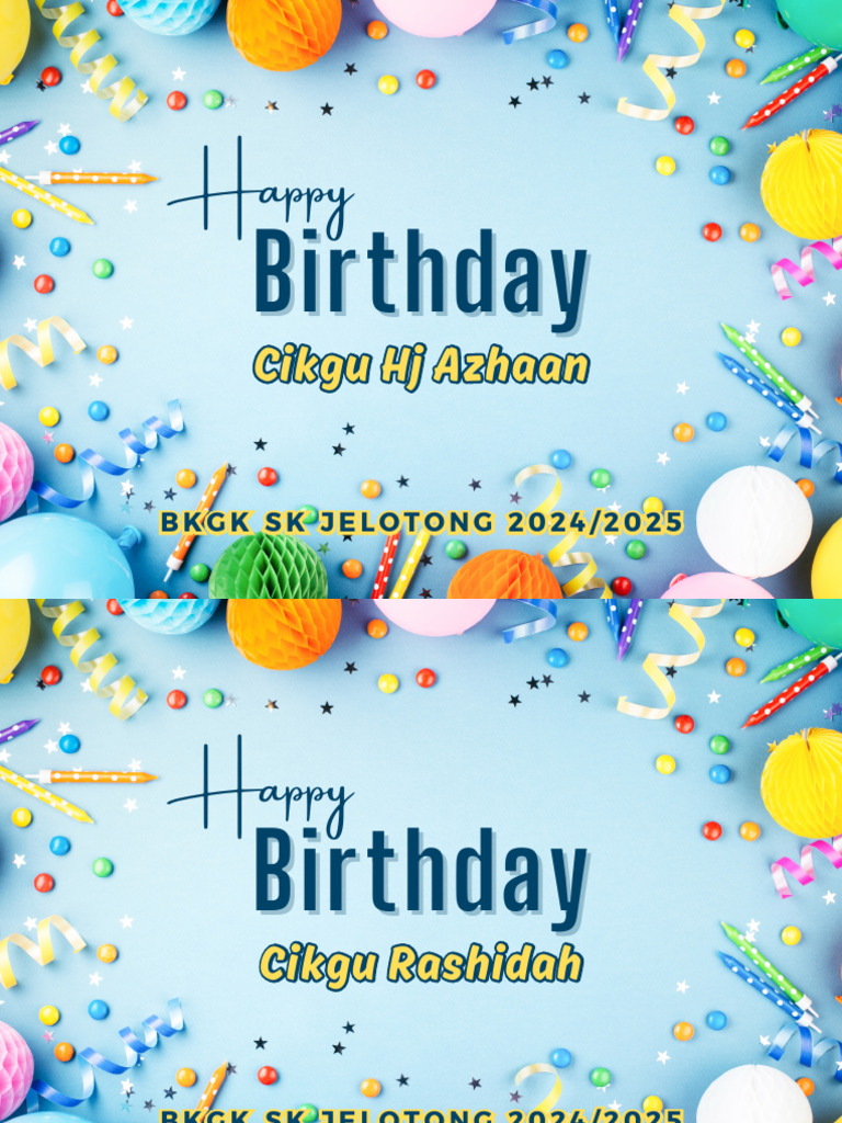 Happy Birthday | PDF