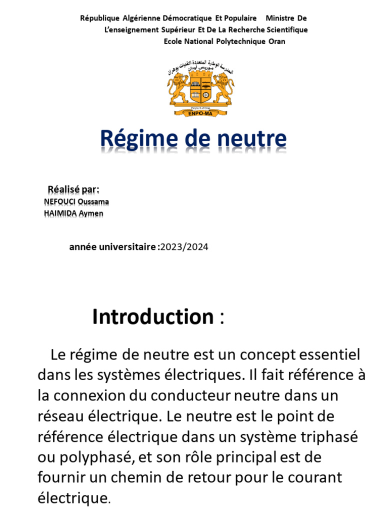 Regime de Neutre | PDF