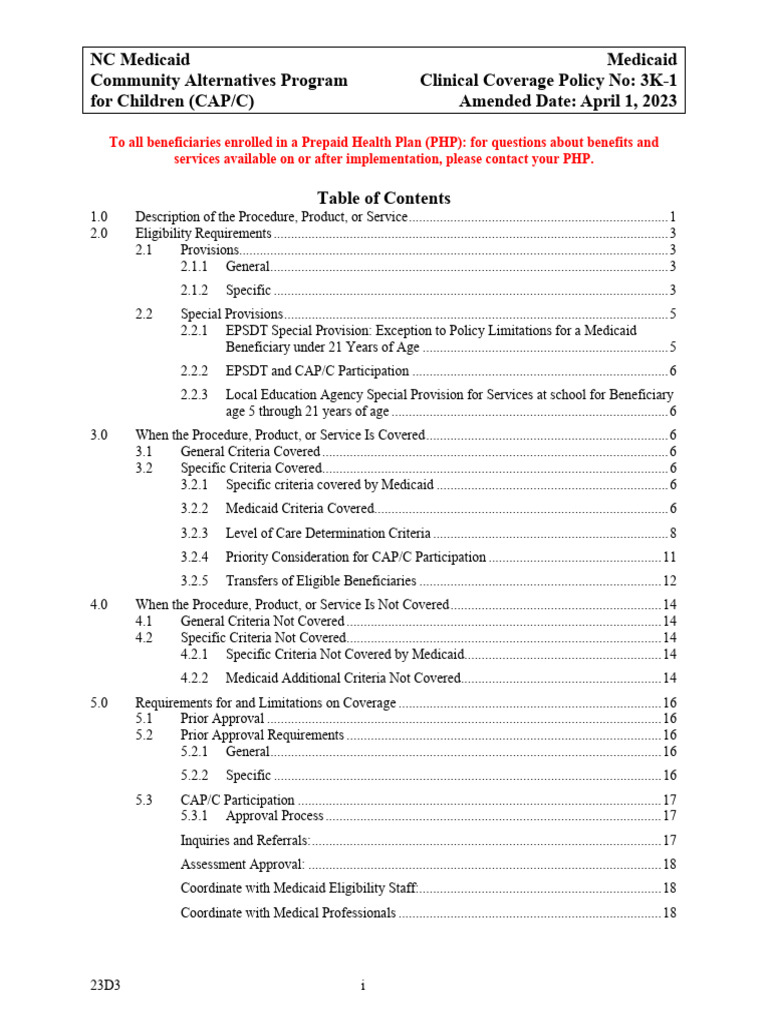 Community Alternatives Program For Children | PDF | Medicaid | Health Care