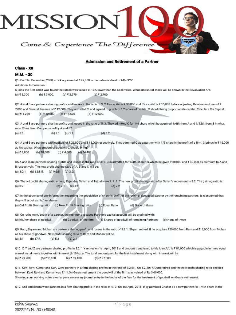 Class 12th Admission and Ret | PDF