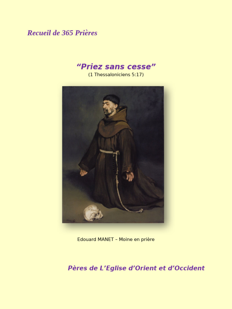 MANET (Tableau Moine en Prière) | PDF