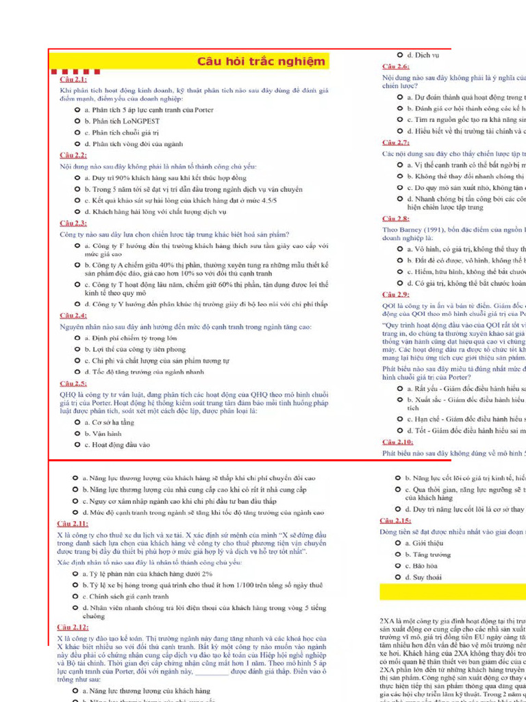 Bài Tập PT BCTC | PDF