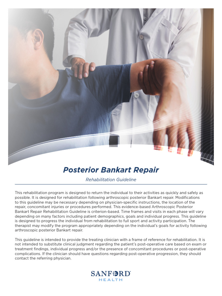 Posterior Bankart Repair Guideline | PDF | Anatomical Terms Of Motion | Surgery