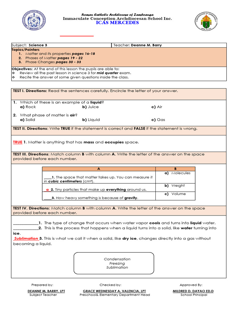 Sci 1st Mid Quarter Reviewer | PDF