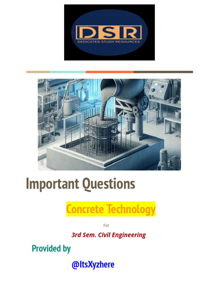 Concrete Technology important questions | PDF