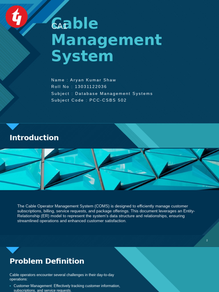 Cable Management System | PDF | Databases | Finance & Money Management