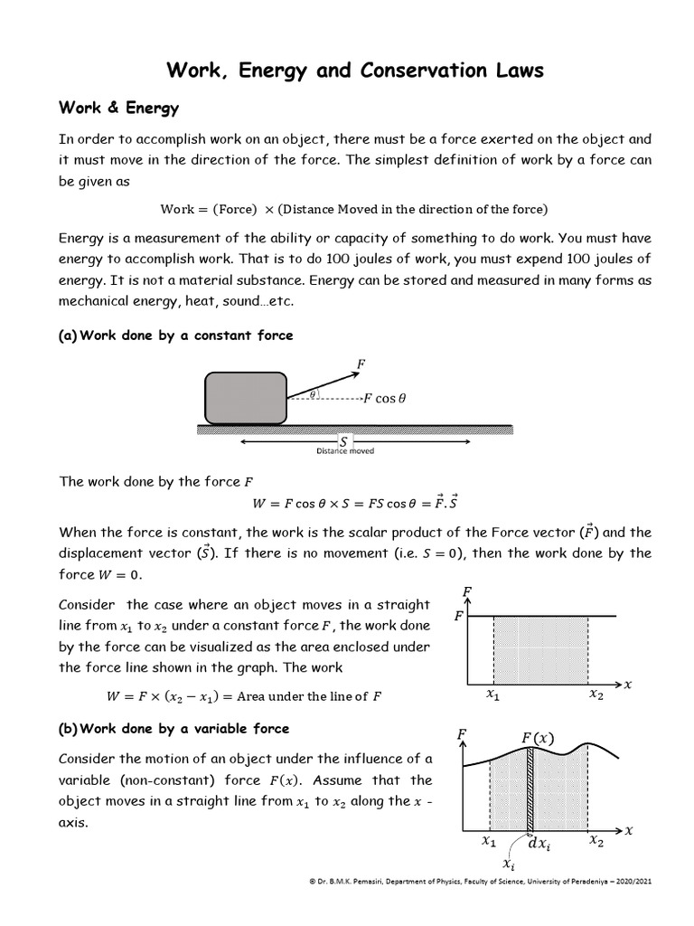 M3 - Work, Energy and Conservation Laws-1-2 | PDF