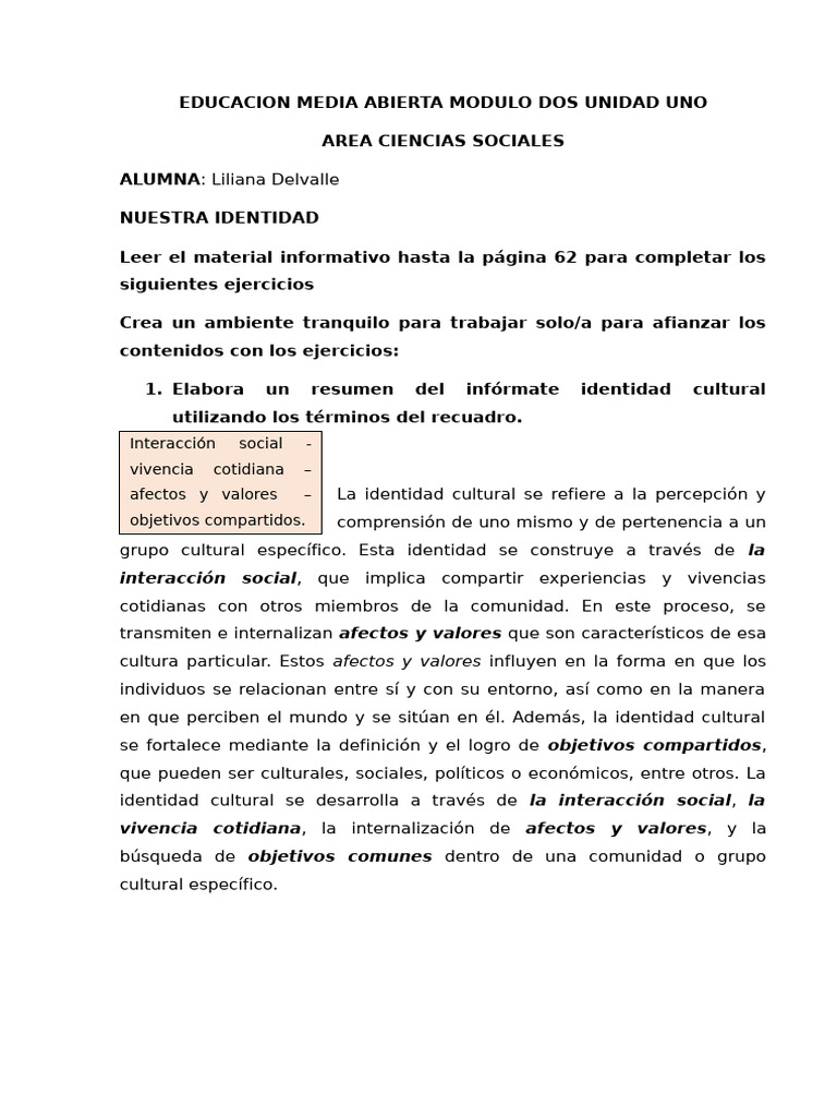 Educacion Media Abierta Modulo Dos Unidad Uno | PDF