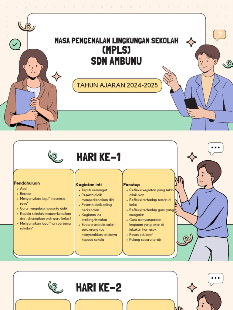 Masa Pengenalan Lingkungan Sekolah (MPLS) SDN Ambunu | PDF