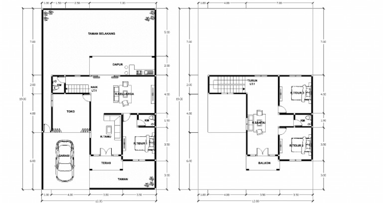 Denah Rumah & Toko-1 | PDF