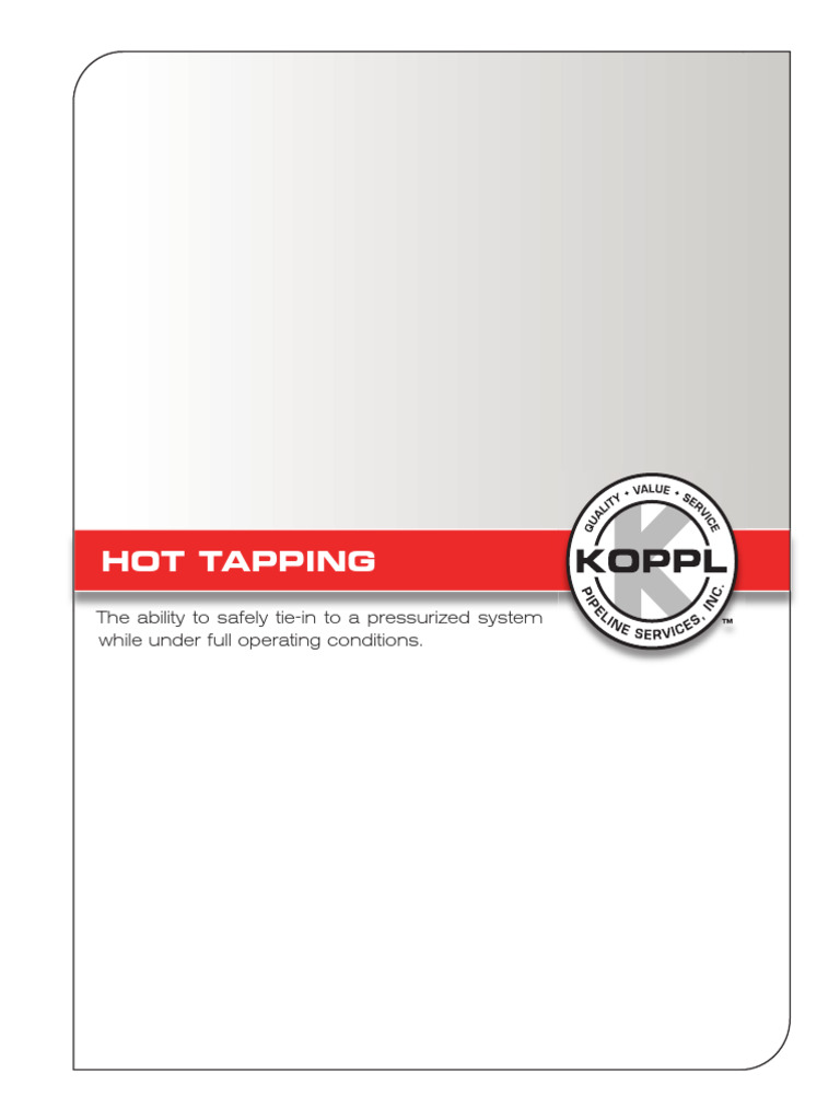 KOPPL Hot Tapping the Ability To | PDF | Valve | Steel