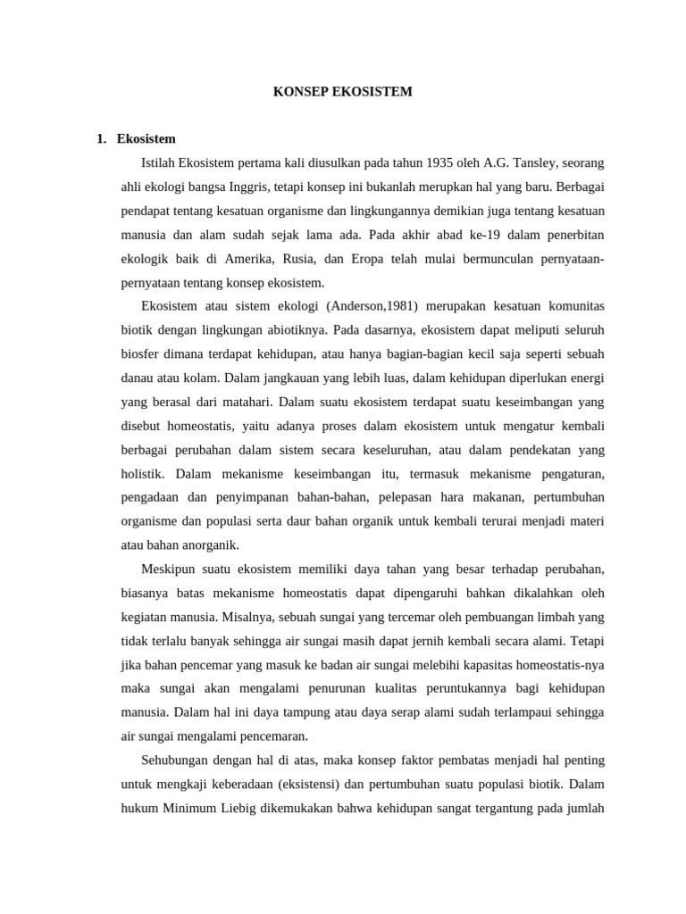 Konsep Ekosistem | PDF