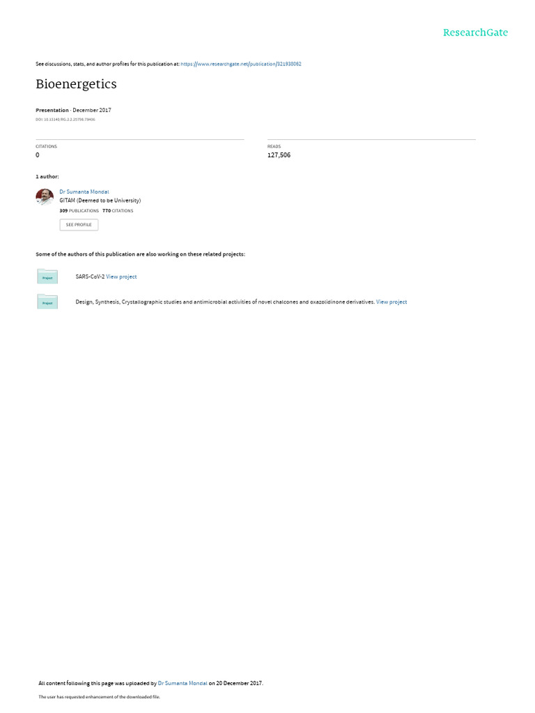 UNITI Bioenergetics | PDF