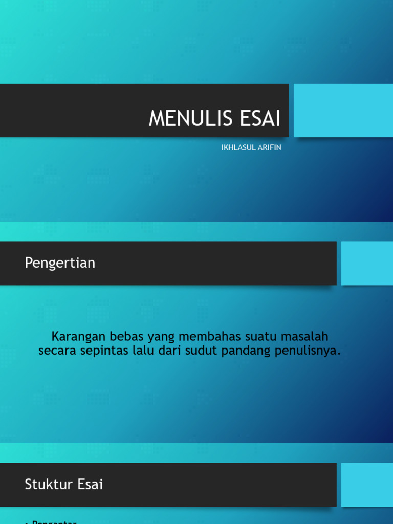 Menulis Esai | PDF