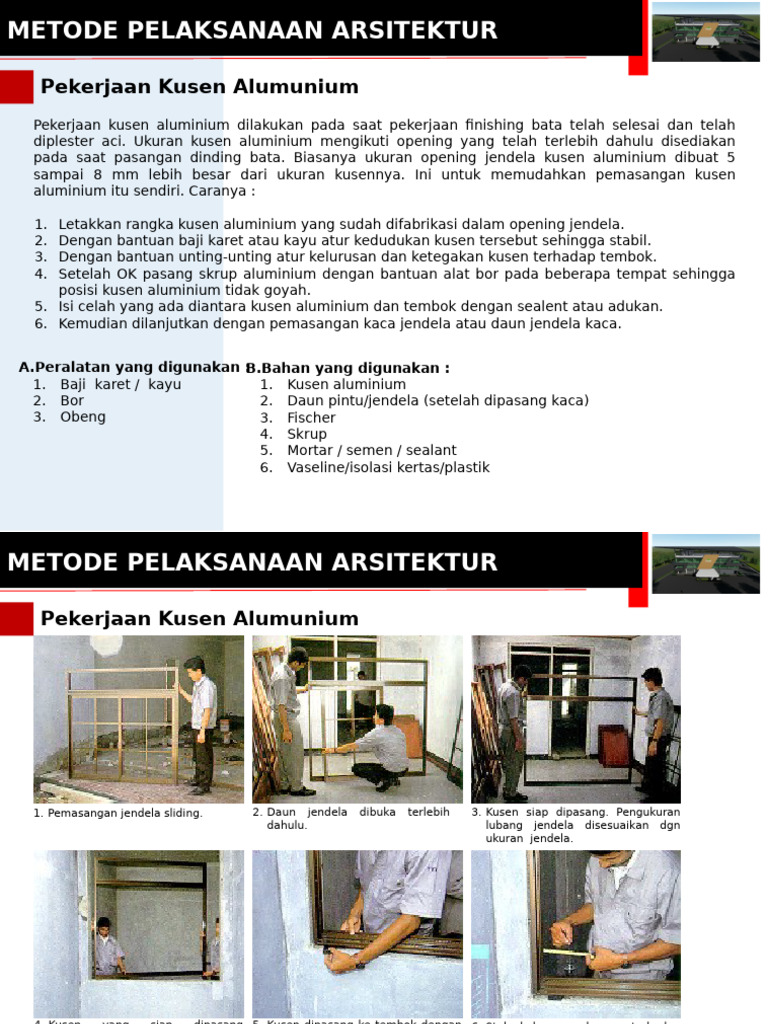 Frame, Door, And Window Work Method | PDF