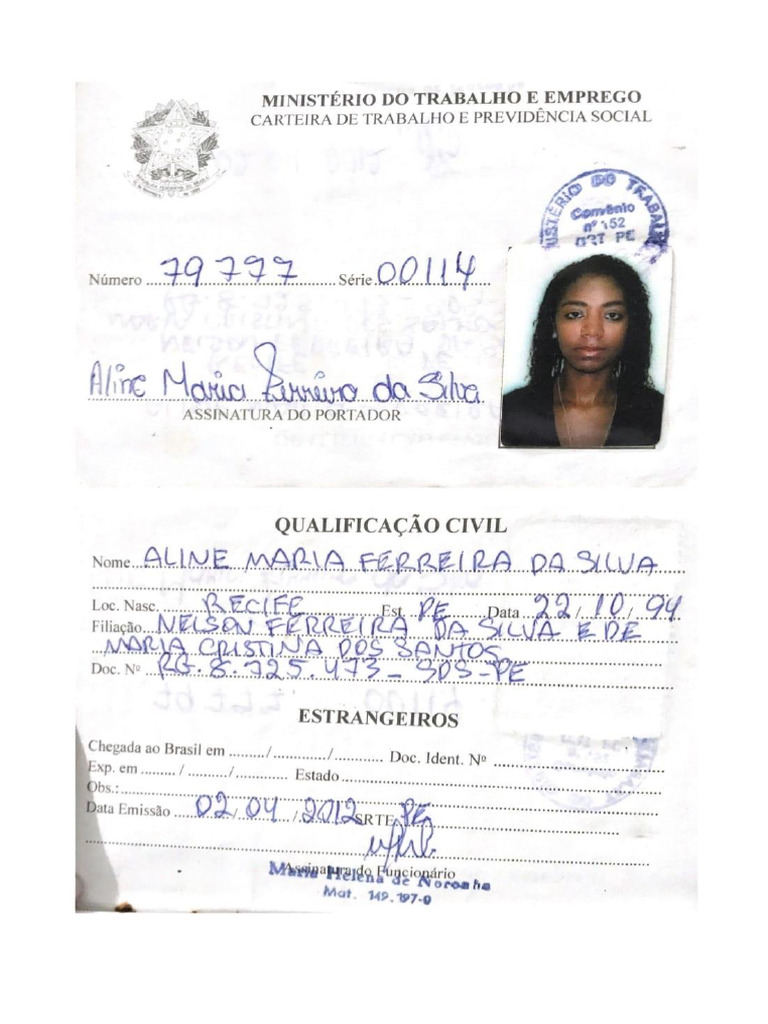 CTPS Aline Maria Ferreira Da Silva | PDF