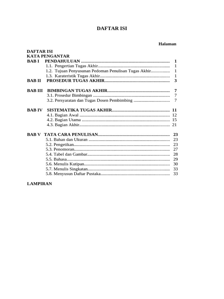 Daftar Isi | PDF