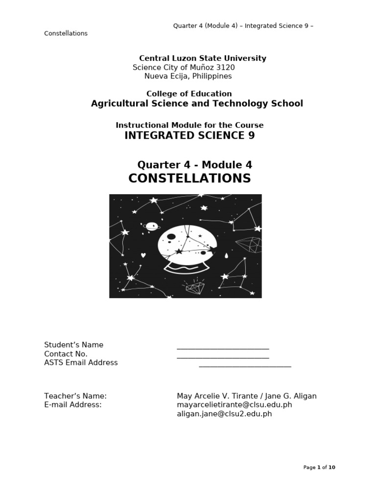 Q4 - Module 4 - CONSTELLATIONS | PDF
