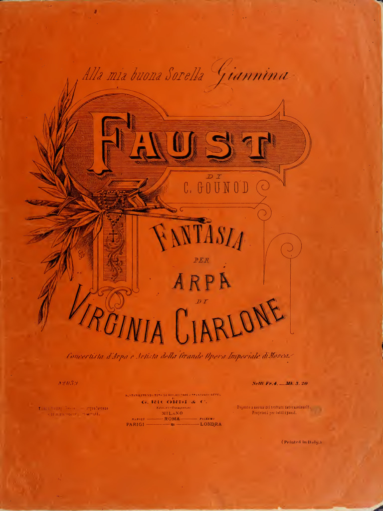 Fantasia On 'Faust' (Ciarlone, Virginia) | PDF