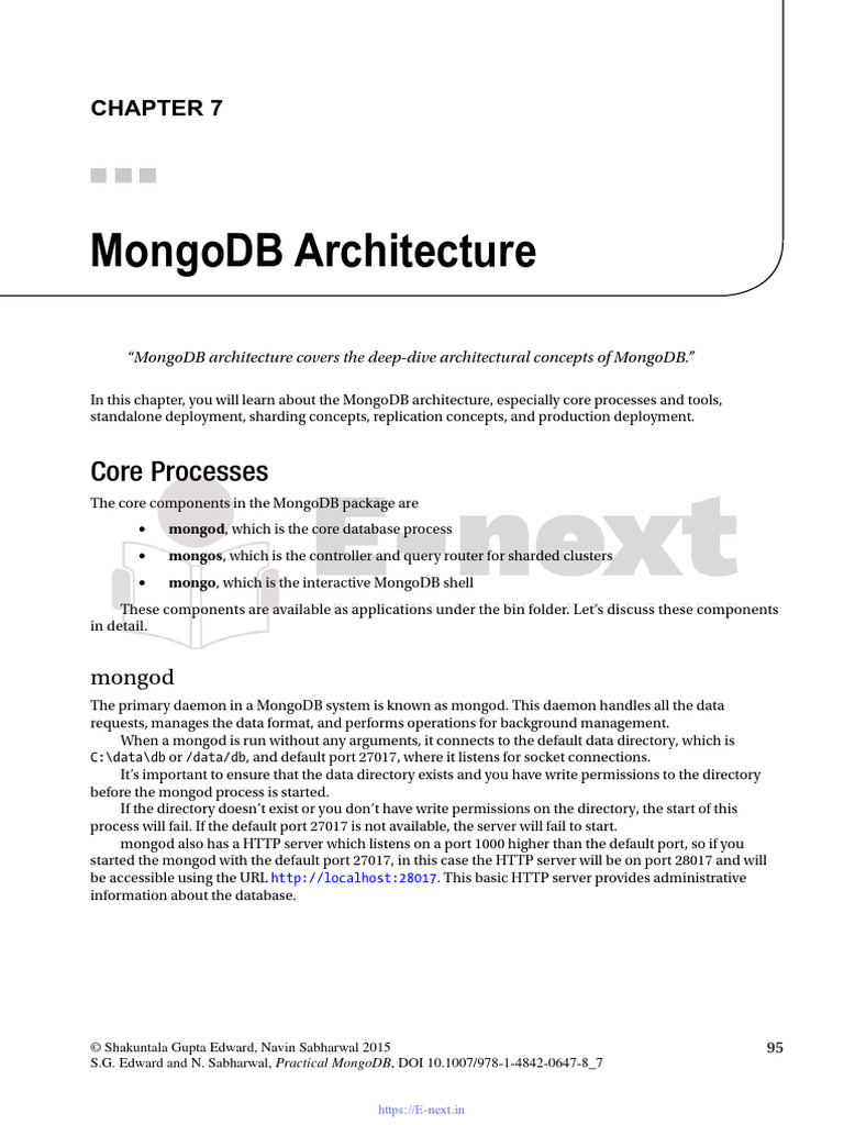 6 Mongodb Architecture E Next In Pdf Replication Computing Mongo Db