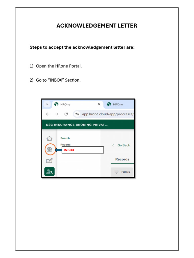 Acknowledgement Letter (Steps To Accept) (2) | PDF