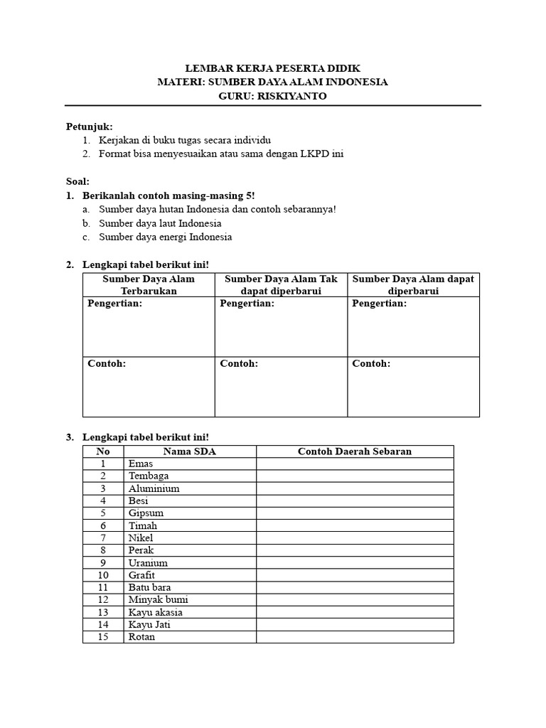 (Kelas Xi) LKPD 1 Sda | PDF