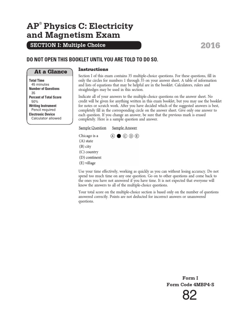 PDF. AP Physics C EM AP Exam 2016-16-49 | PDF