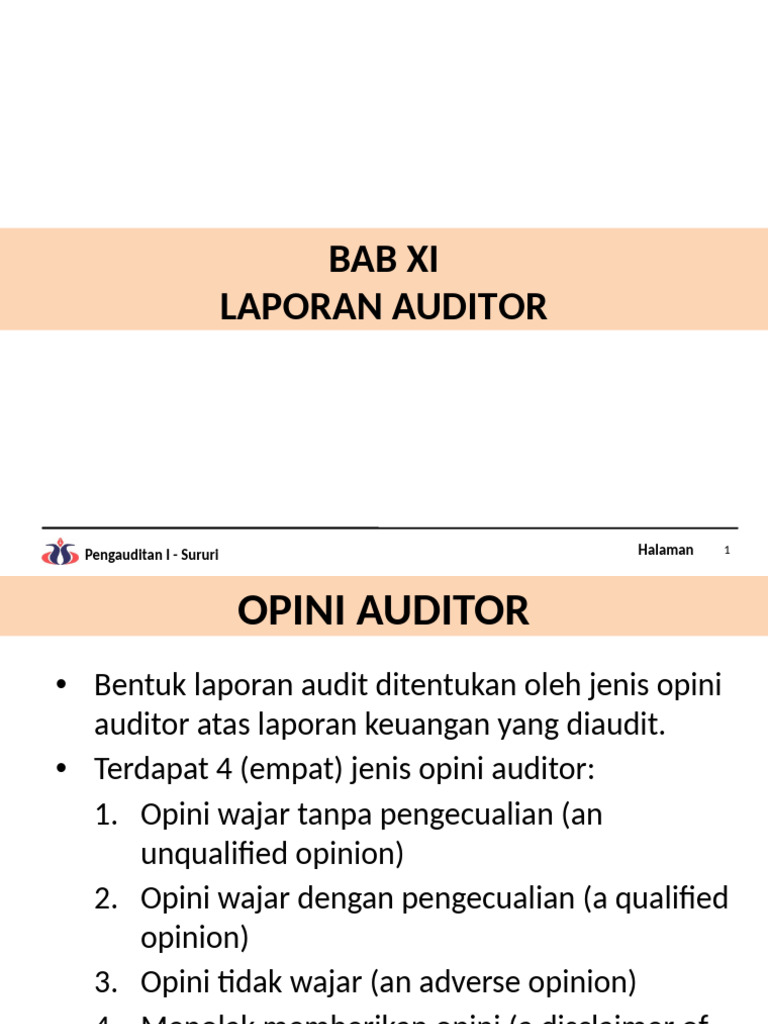 BAB 9 LAPORAN AUDITOR | PDF